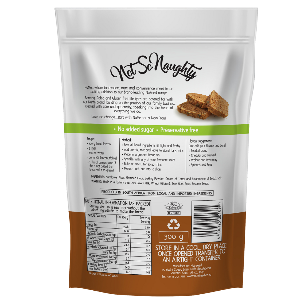 NuMe Bread Mix 300g | NutriSeed | – Nutriseed